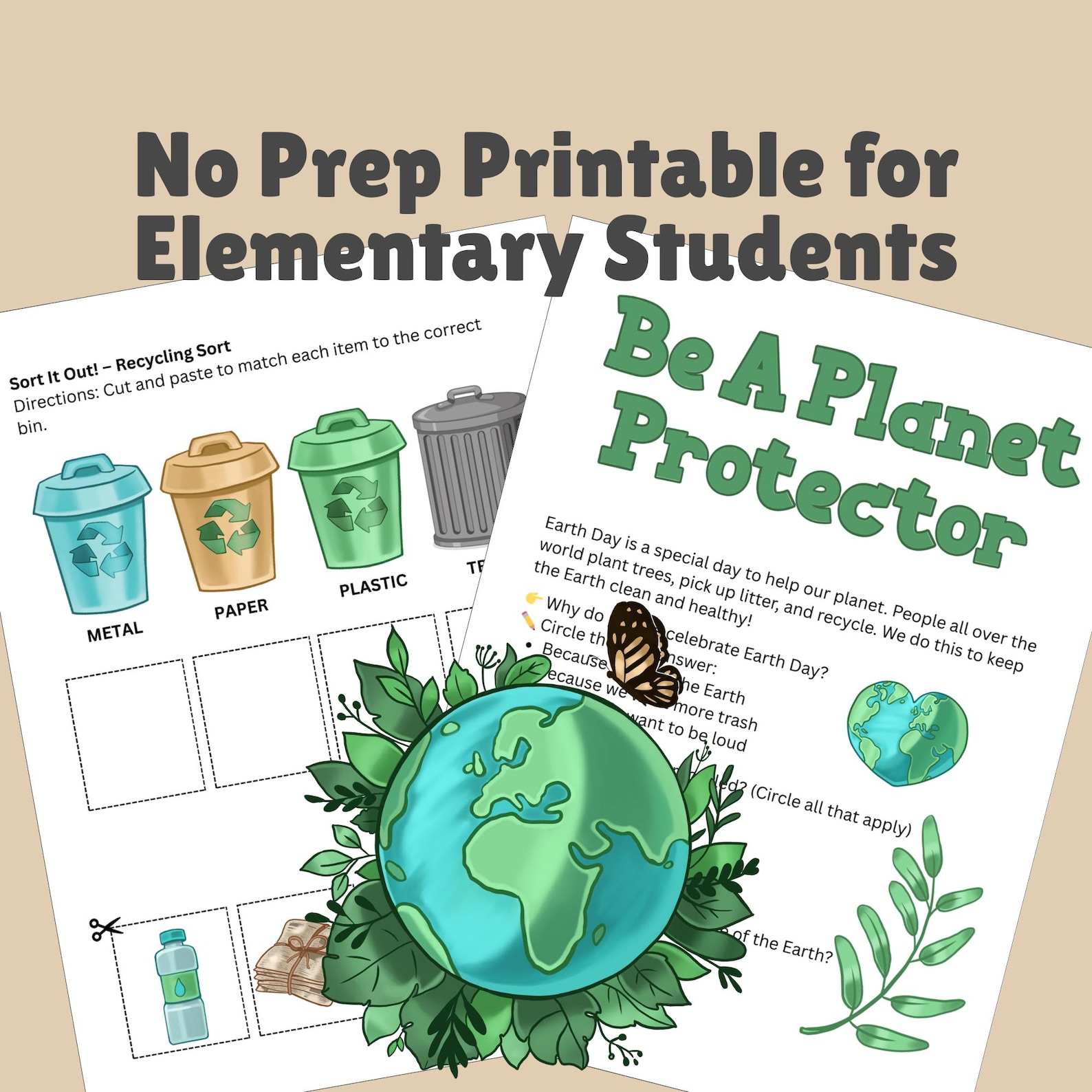Earth Day Science Worksheets for 1st–3rd Grade | Recycling ...