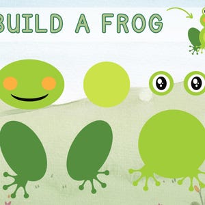 Build a Frog Springtime Craft Printable - Etsy