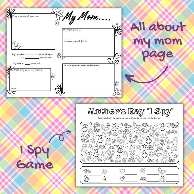 Mother's Day Activity Bundle - 20 Pages of Fun Printable Games ...