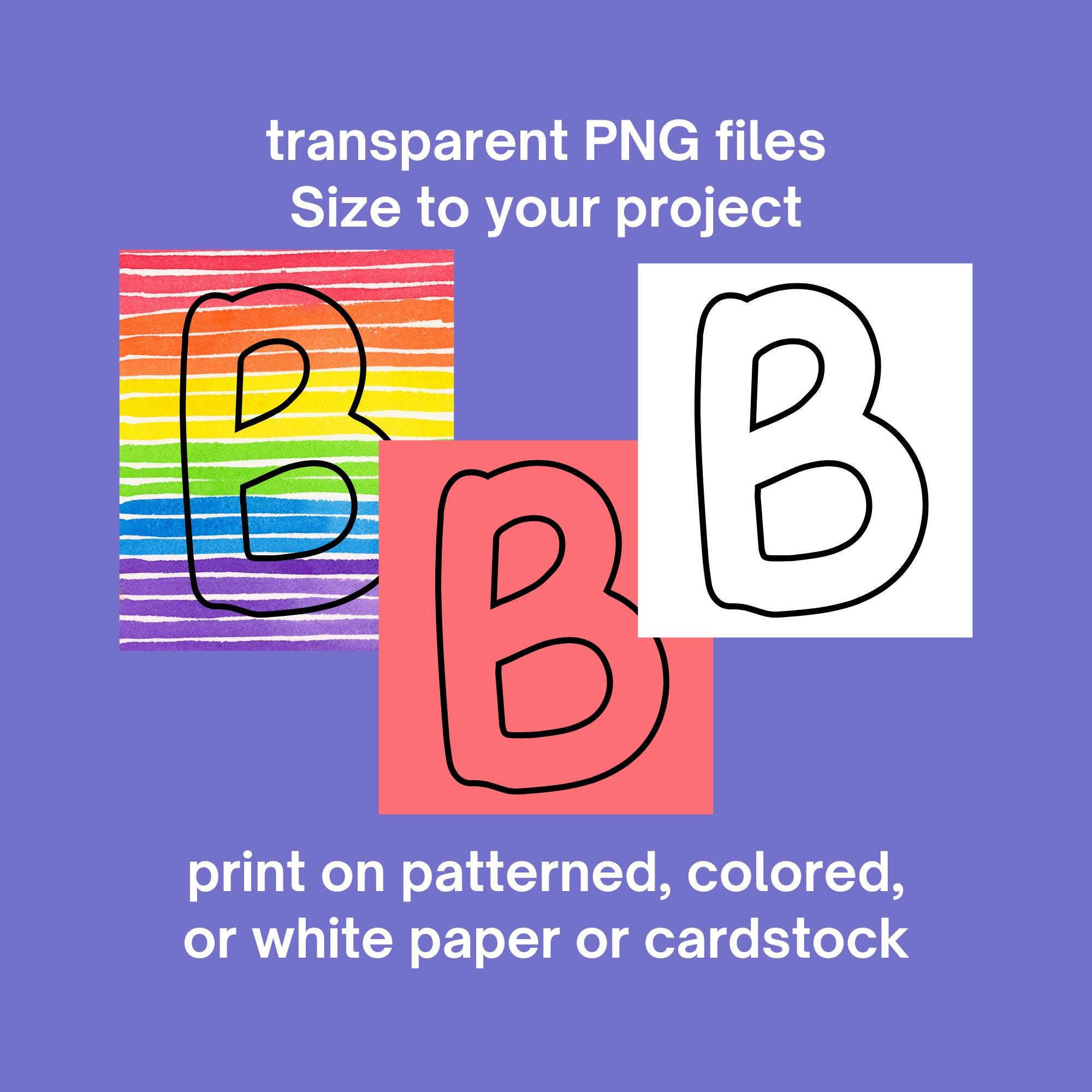 Outline Bulletin Board Alphabet – Printable Transparent PNG Letters ...