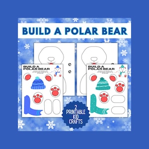 Build a Polar Bear Kids Craft Printable - Etsy