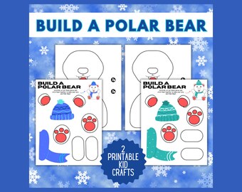 Build a Polar Bear Kids Craft Printable - Etsy