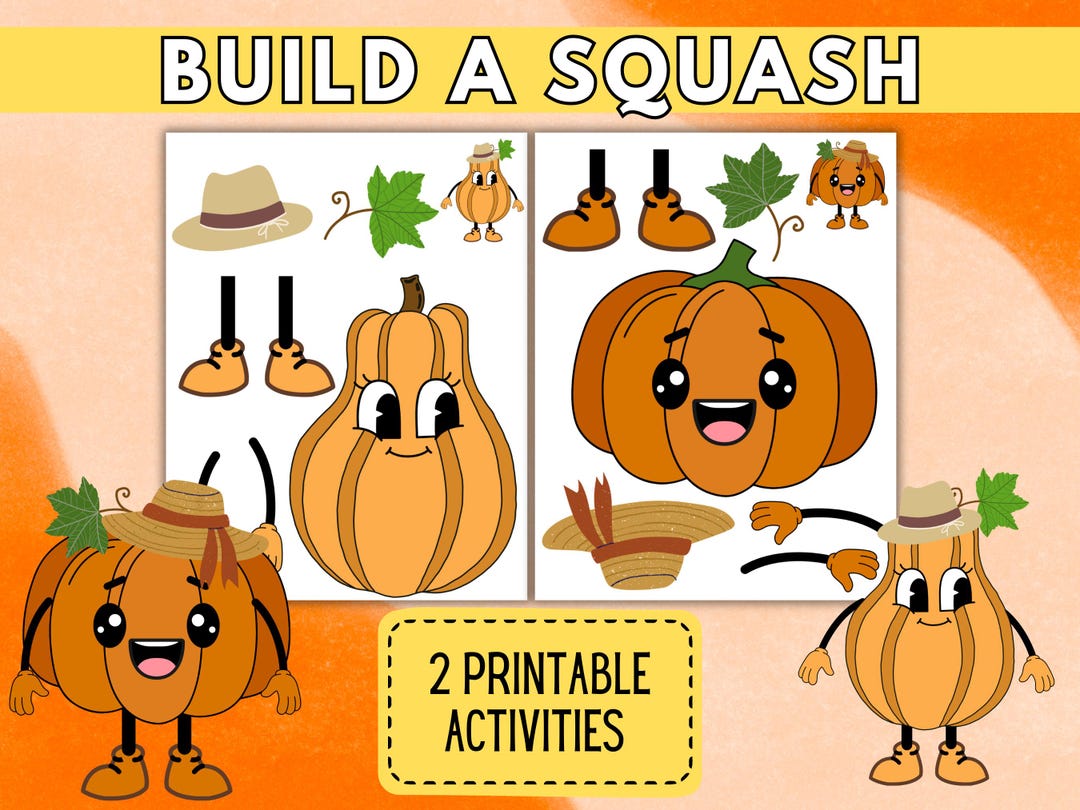 Build a Squash Craft for Kids - Etsy