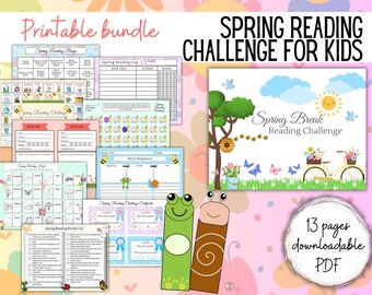 Spring Break Reading Challenge for Kids, Awards, Books, Reader, Log ...