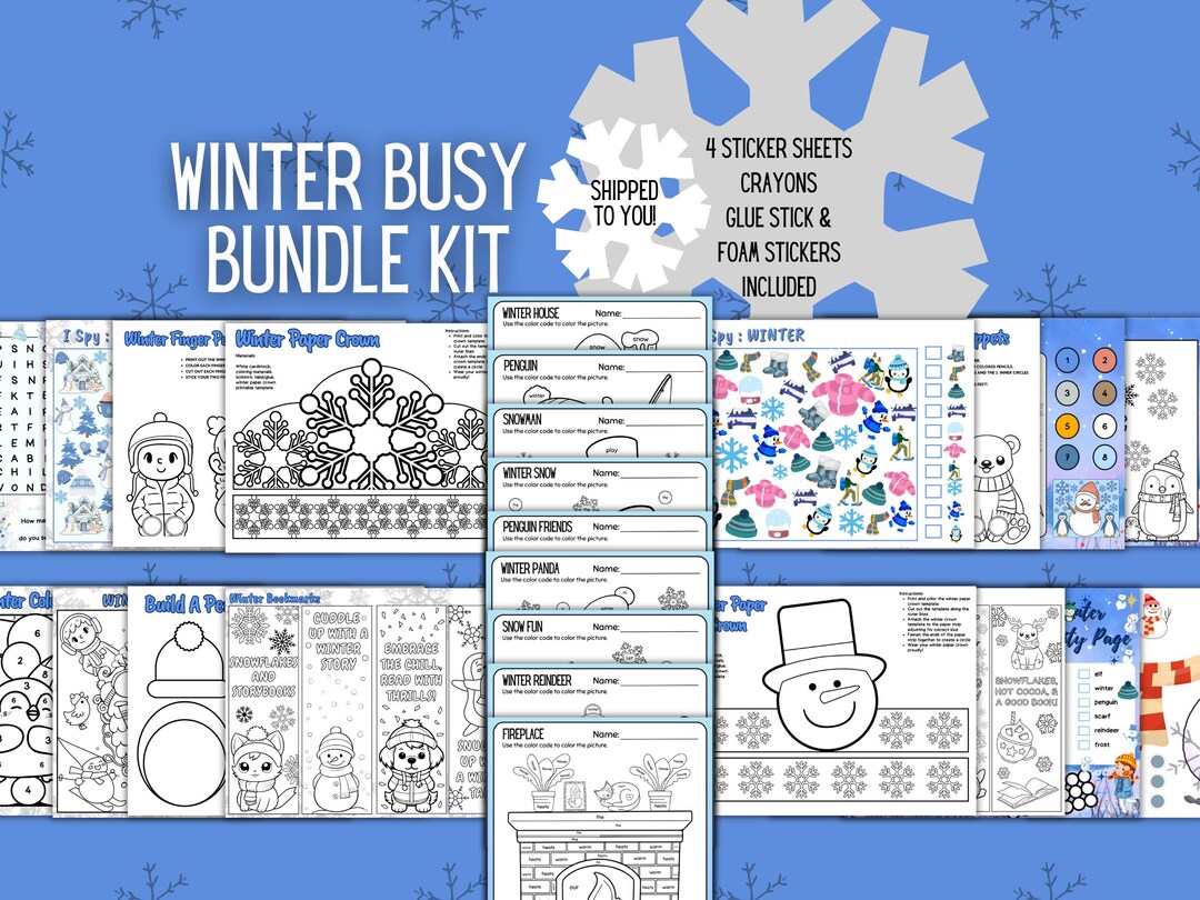 Winter Busy Bundle Kit All-in-one Screen Free Activities for Kids - Etsy