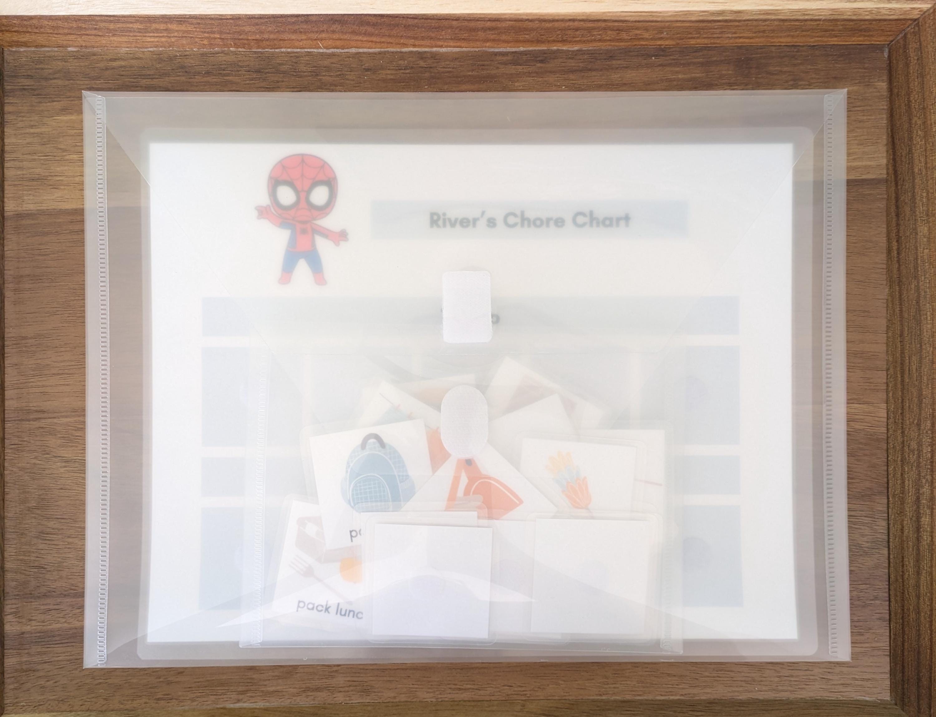 Personalized Superhero Chore Chart for Kids – Laminated Visual Schedule ...