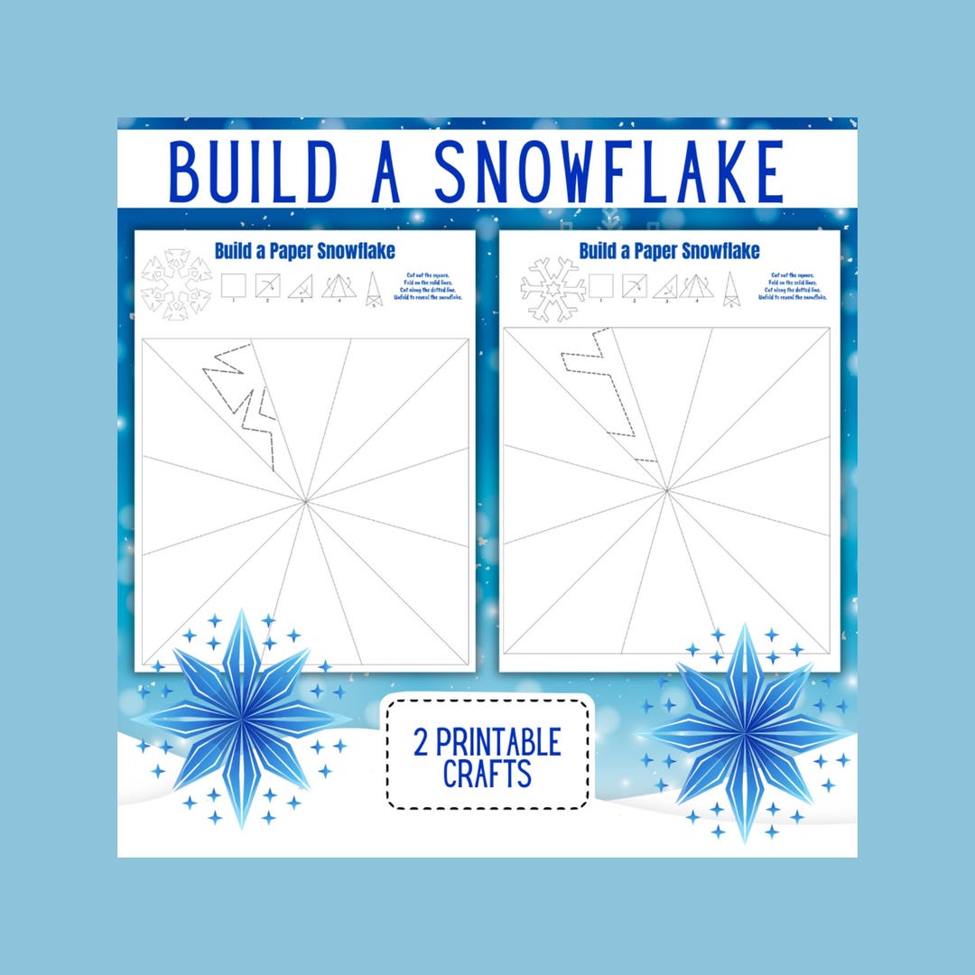 Build a Snowflake Craft Printable - Etsy Australia