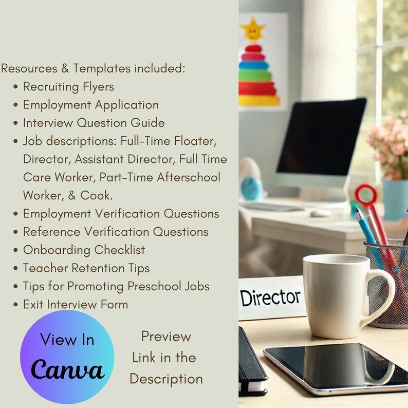 Complete Preschool HR Onboarding Resource Template Bundle | Fully ...