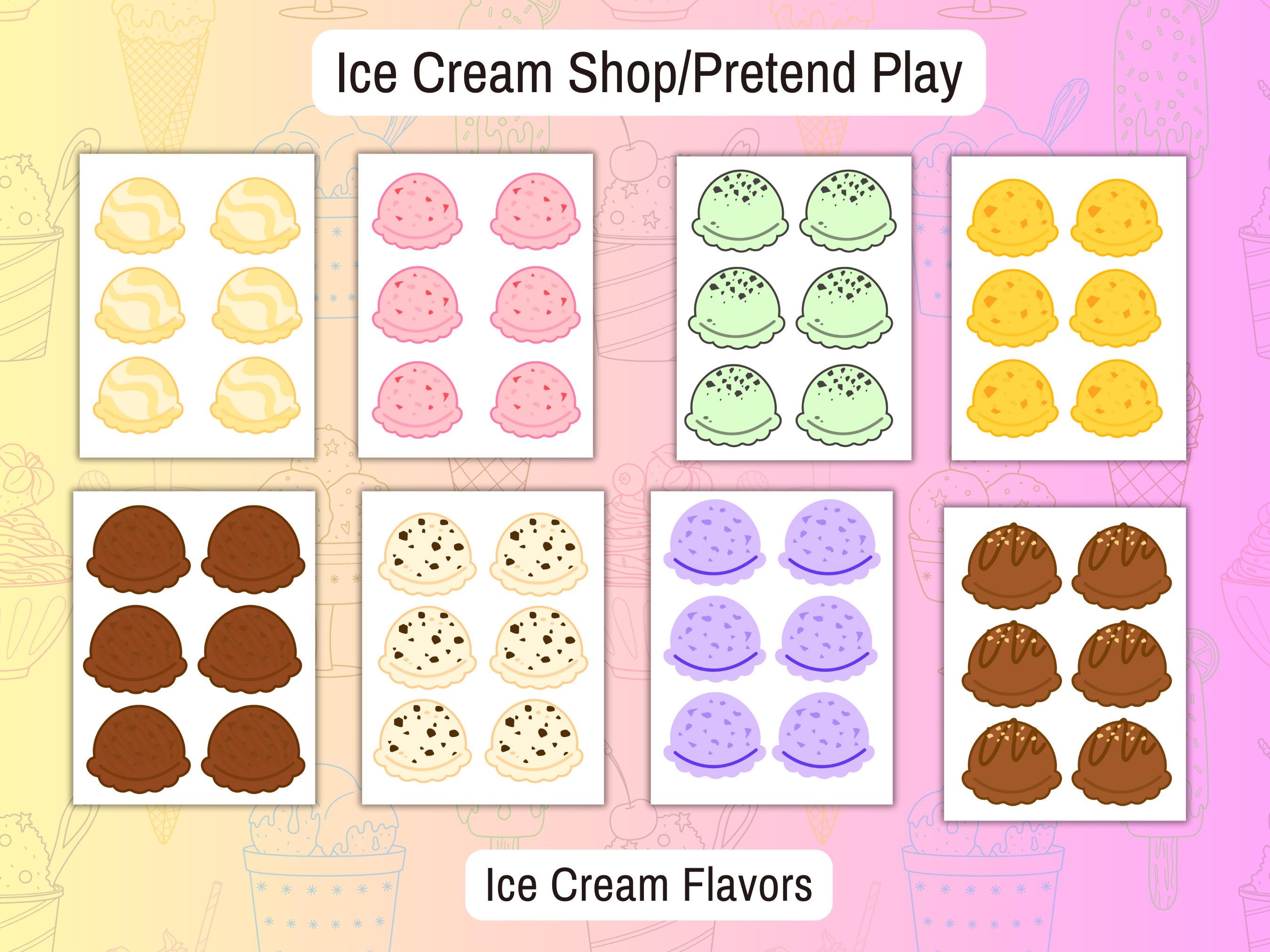Kids Ice Cream Shop Dramatic Play Printable Activity - Etsy