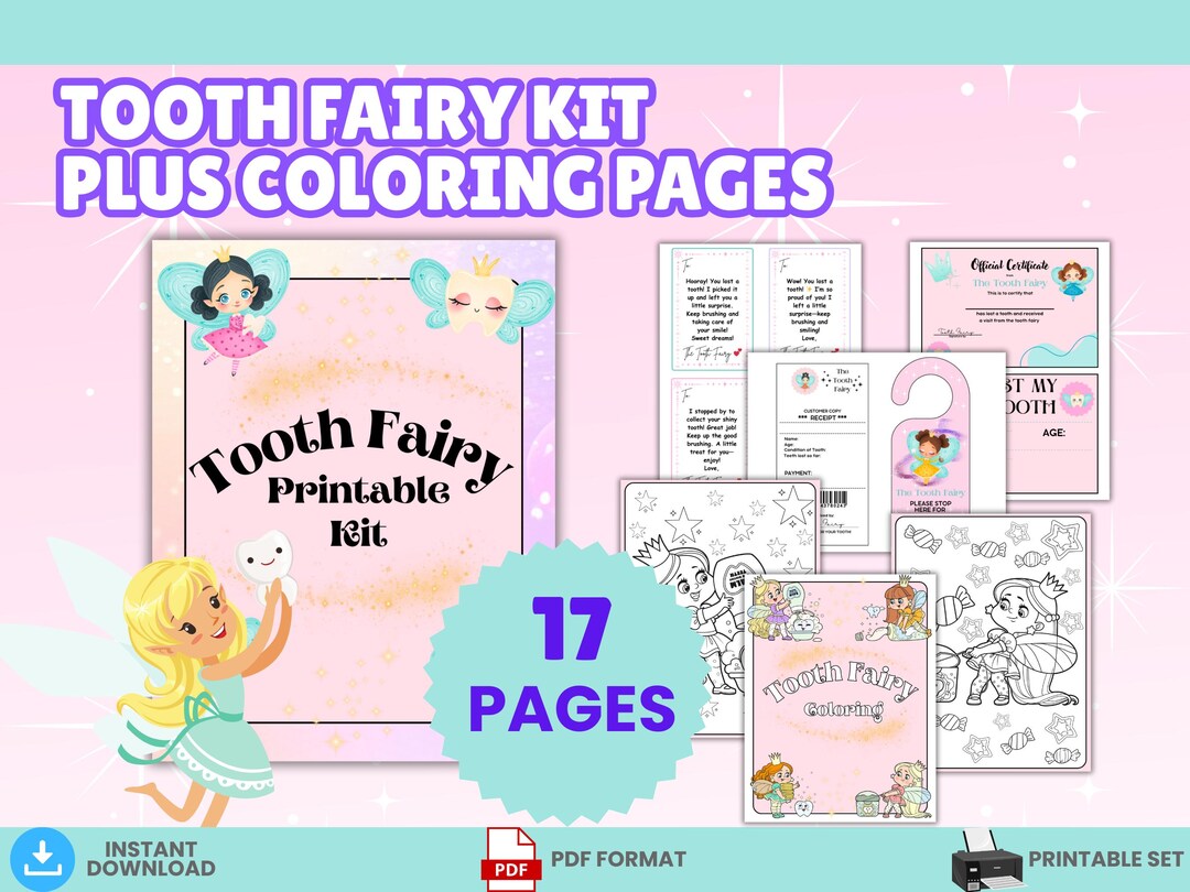 Magical and Interactive Tooth Fairy Set | Printable Tooth Fairy Kit for ...