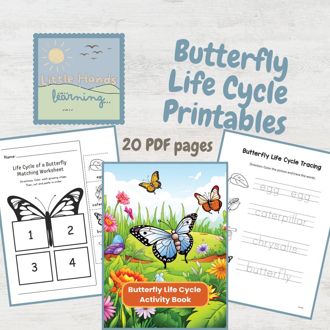 Butterfly Lifecycle Printable Workbook | Preschool Activity | Science ...