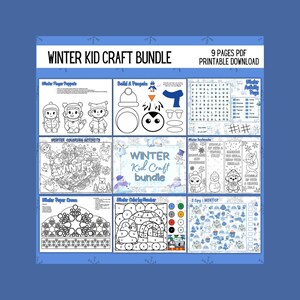 Winter Kids Craft Printable Bundle - Etsy