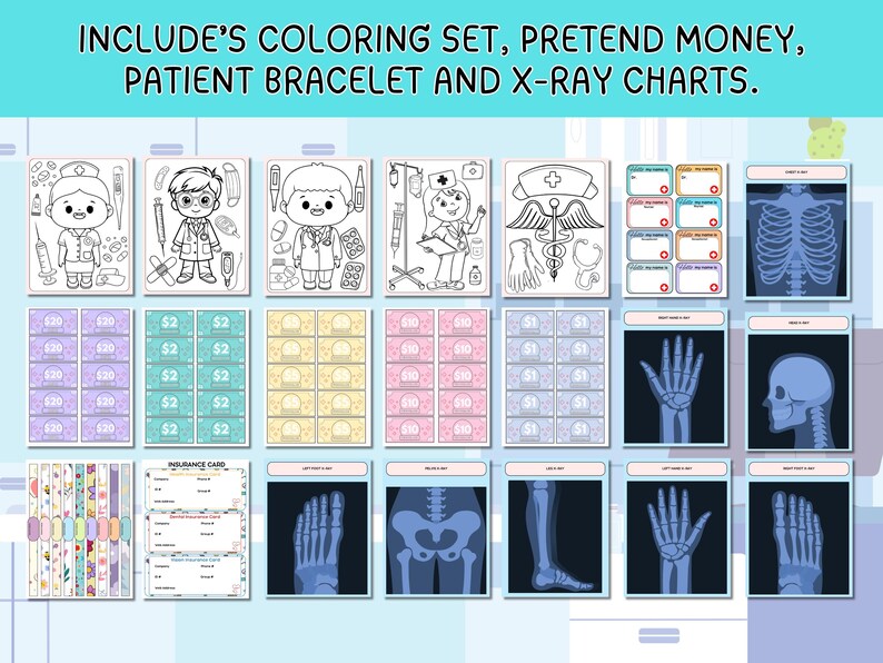 Dr. Office Pretend Play Printable Set - Dramatic Play - Etsy