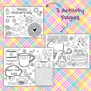 Mother's Day Activity Bundle - 20 Pages of Fun Printable Games ...