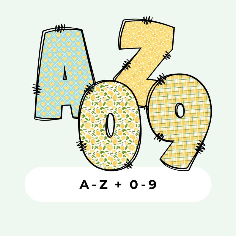 Lemon Bulletin Board Borders and Alpha Doodle Sets – Printable Summer ...