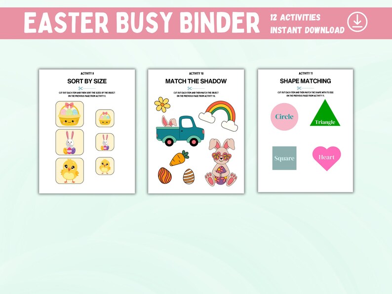 Easter Busy Binder for Kids - 31 Printable Pages - Etsy
