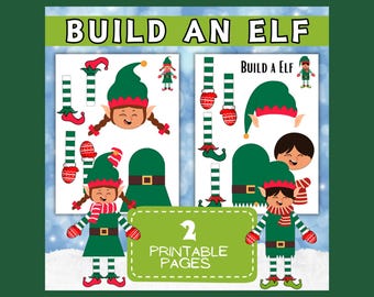 Build an Elf Christmas Activity for Kids, Printable Christmas Kids ...