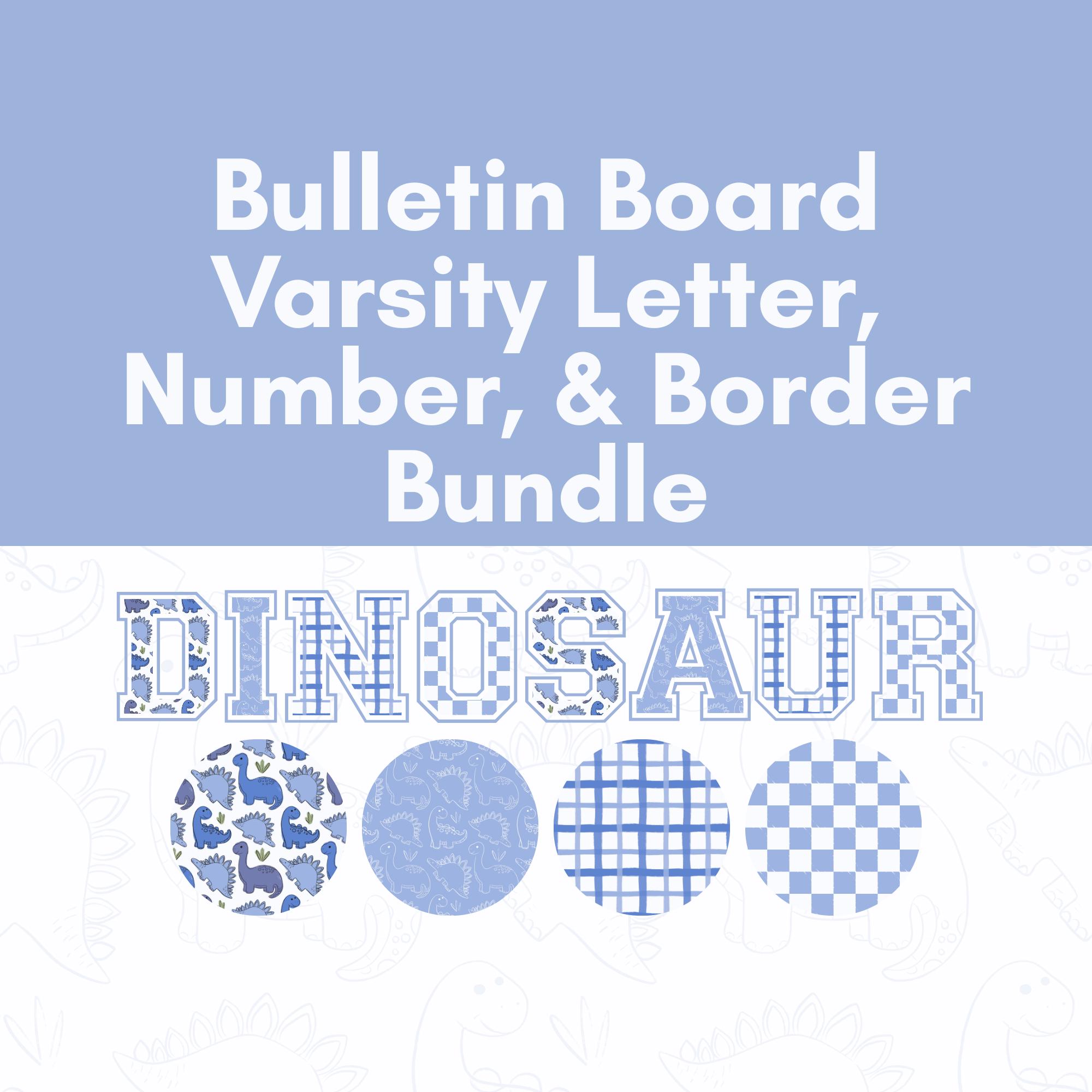 Dinosaur Bulletin Board Letters, Numbers and Borders | Varsity Style ...