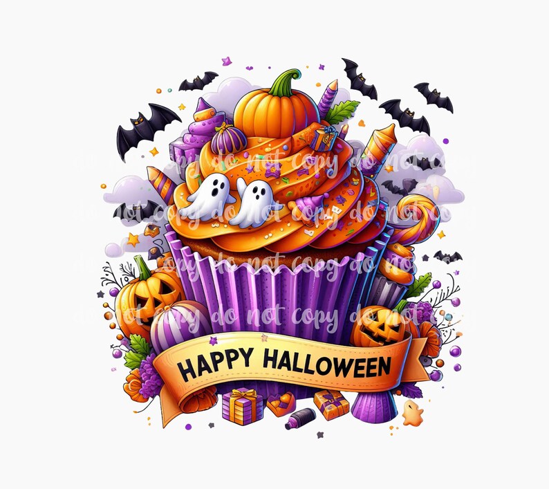 PNG Halloween Sweets, Cupcake Digital File, Great for Centerpiece ...