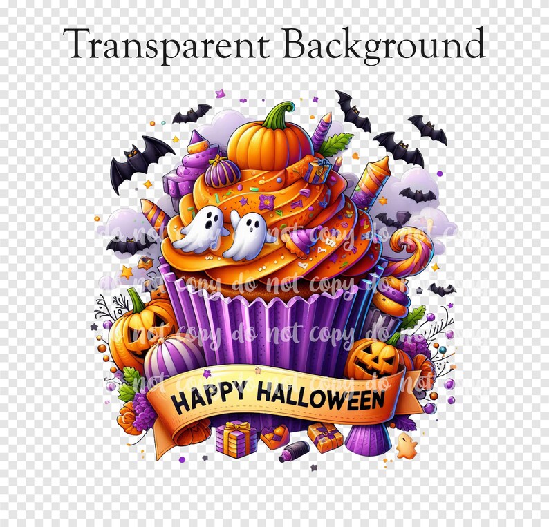 PNG Halloween Sweets, Cupcake Digital File, Great for Centerpiece ...