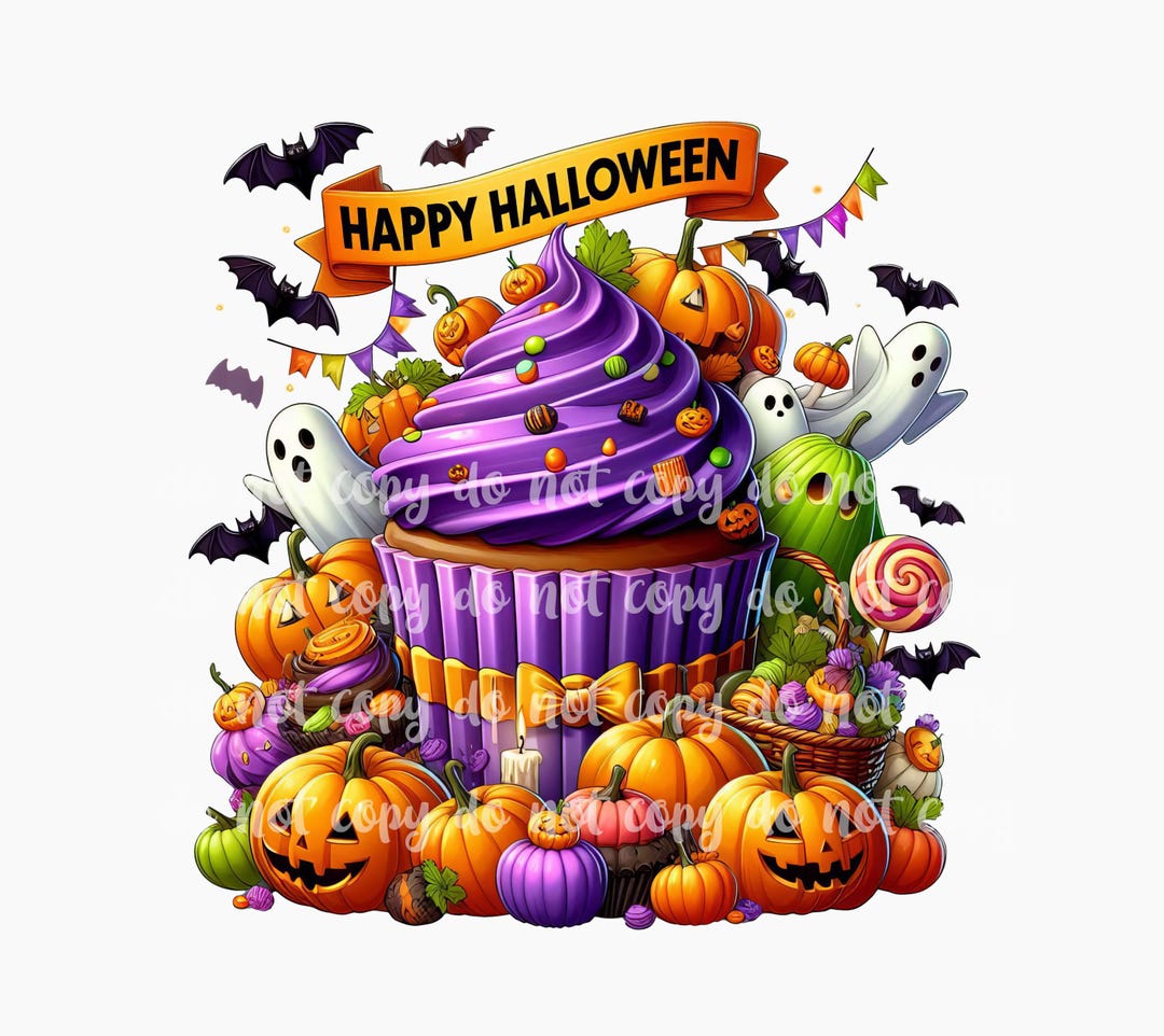 PNG Halloween Sweets, Cupcake Digital File, Great for Centerpiece ...