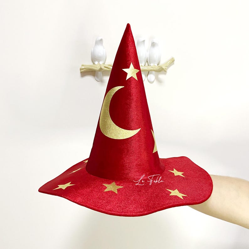 Red Wizard Costume and Wizard Hat, Halloween Costume, Carnival Costume ...