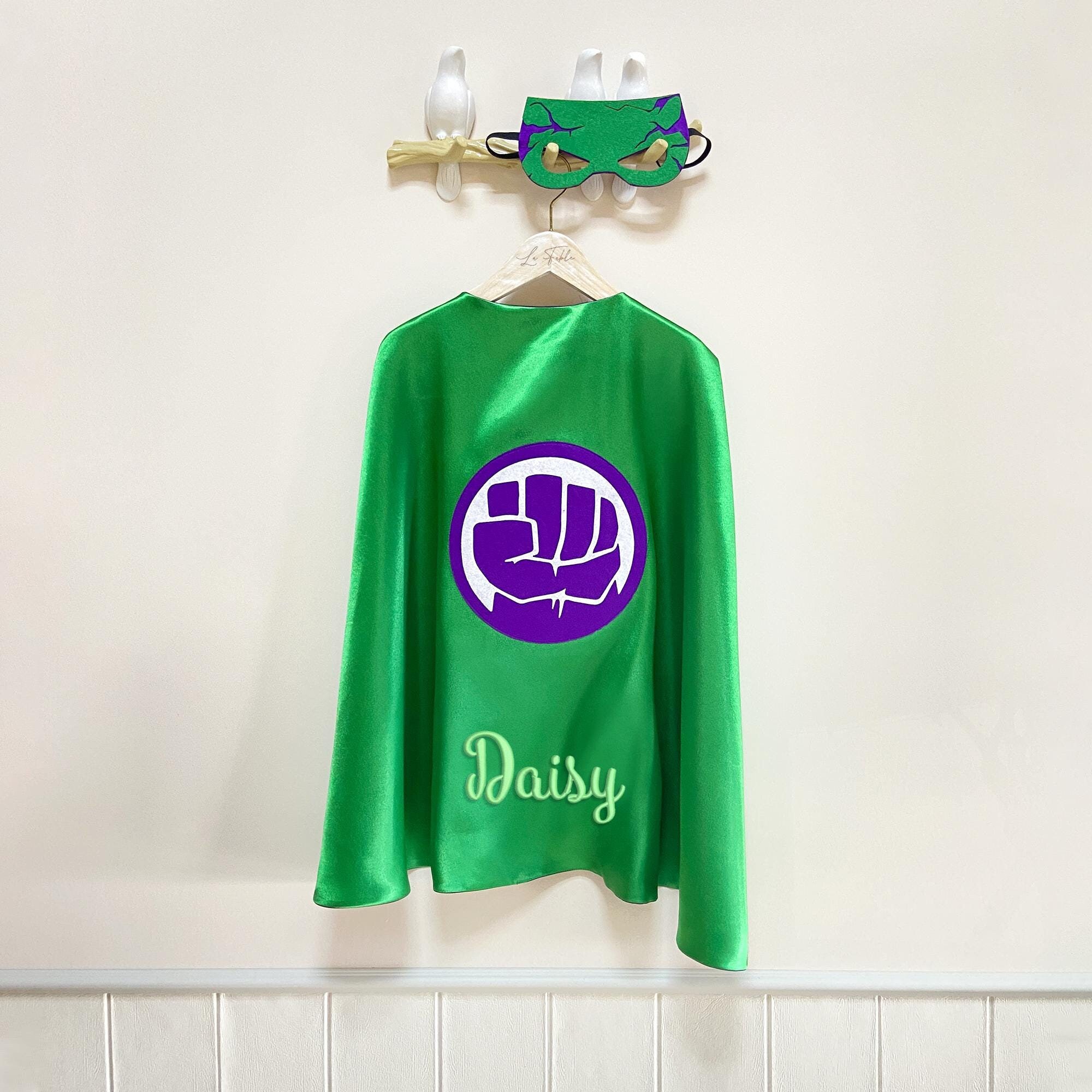 Personalized Green Superhero Cape, Halloween Costume - Etsy