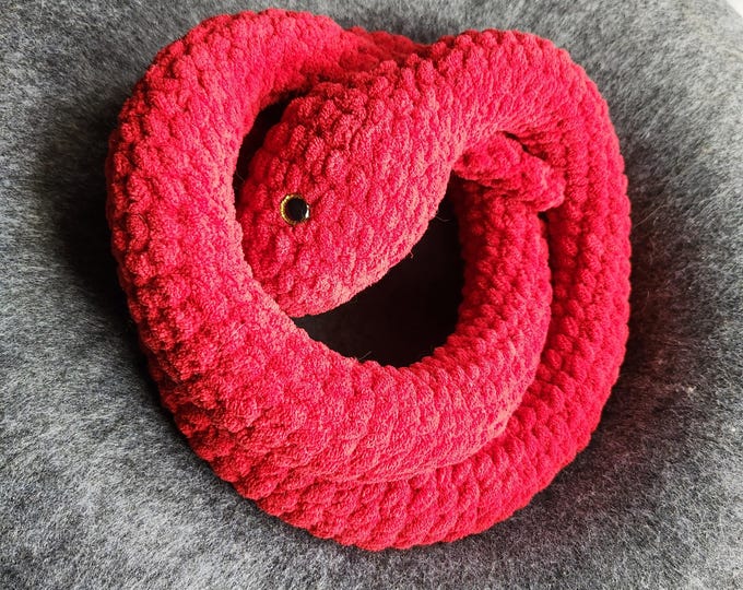 Milk Snake Red Amigurumi Crochet Plush - Etsy