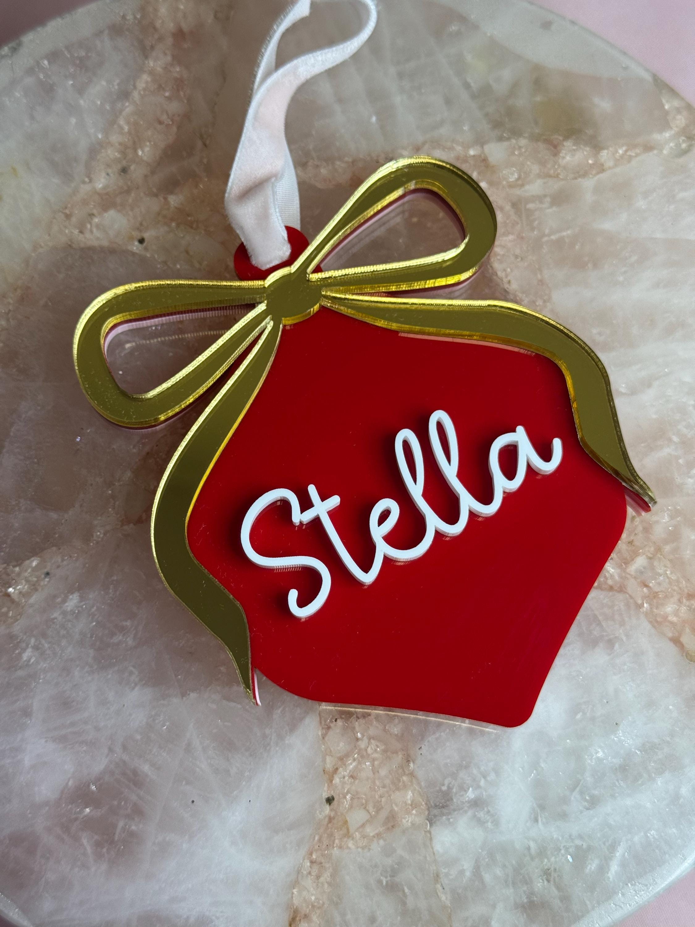 Personalized Acrylic Christmas Ornament: Custom Name Tree Decoration ...