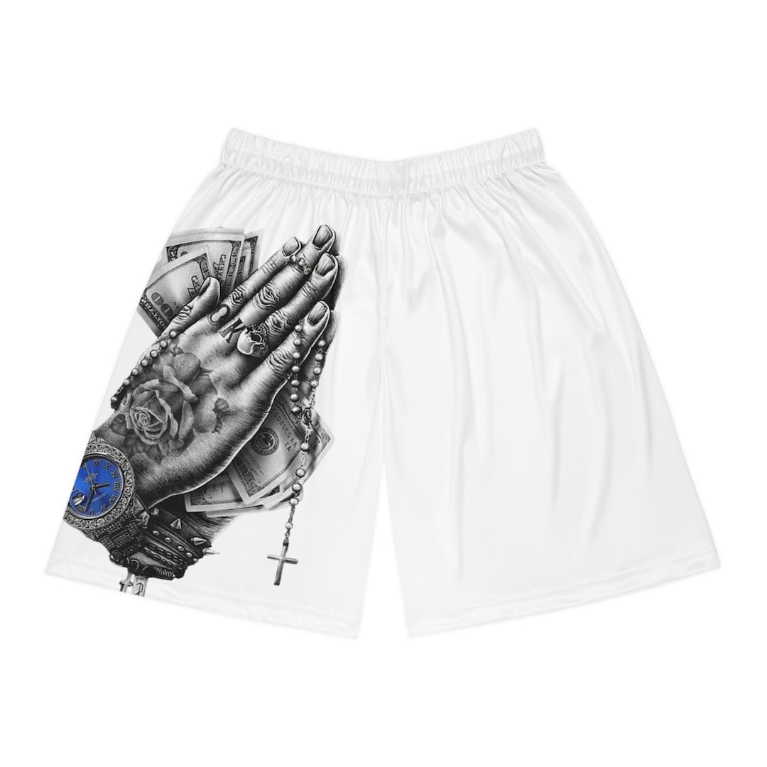 Basketball Shorts, Praying Hands Design, Athlete Gift, Sports Apparel ...