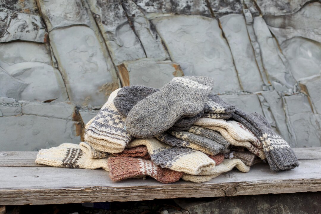 Handmade Wool Socks Set: Cozy Winter Knit Stocking Stuffers - Etsy