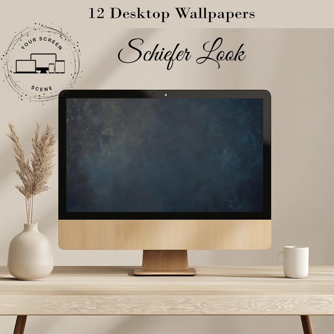 Elegant Slate Desktop Wallpapers 12 Piece Set in Minimalist Design ...