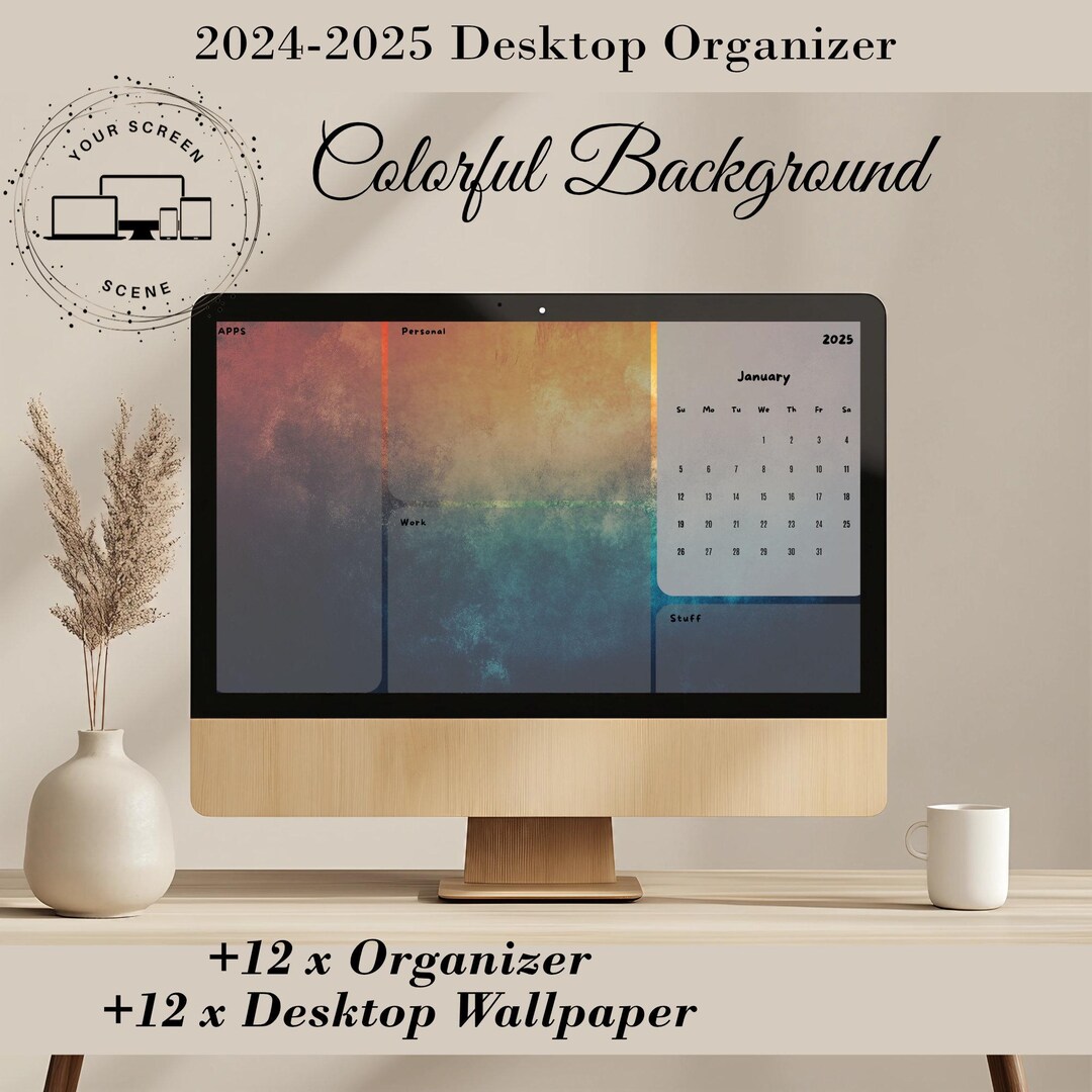 Digital Desktop Organizer 2025 – Colorful Designs for PC and Mac ...