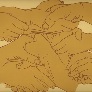 Hands, Screenprint and Stencil - Etsy