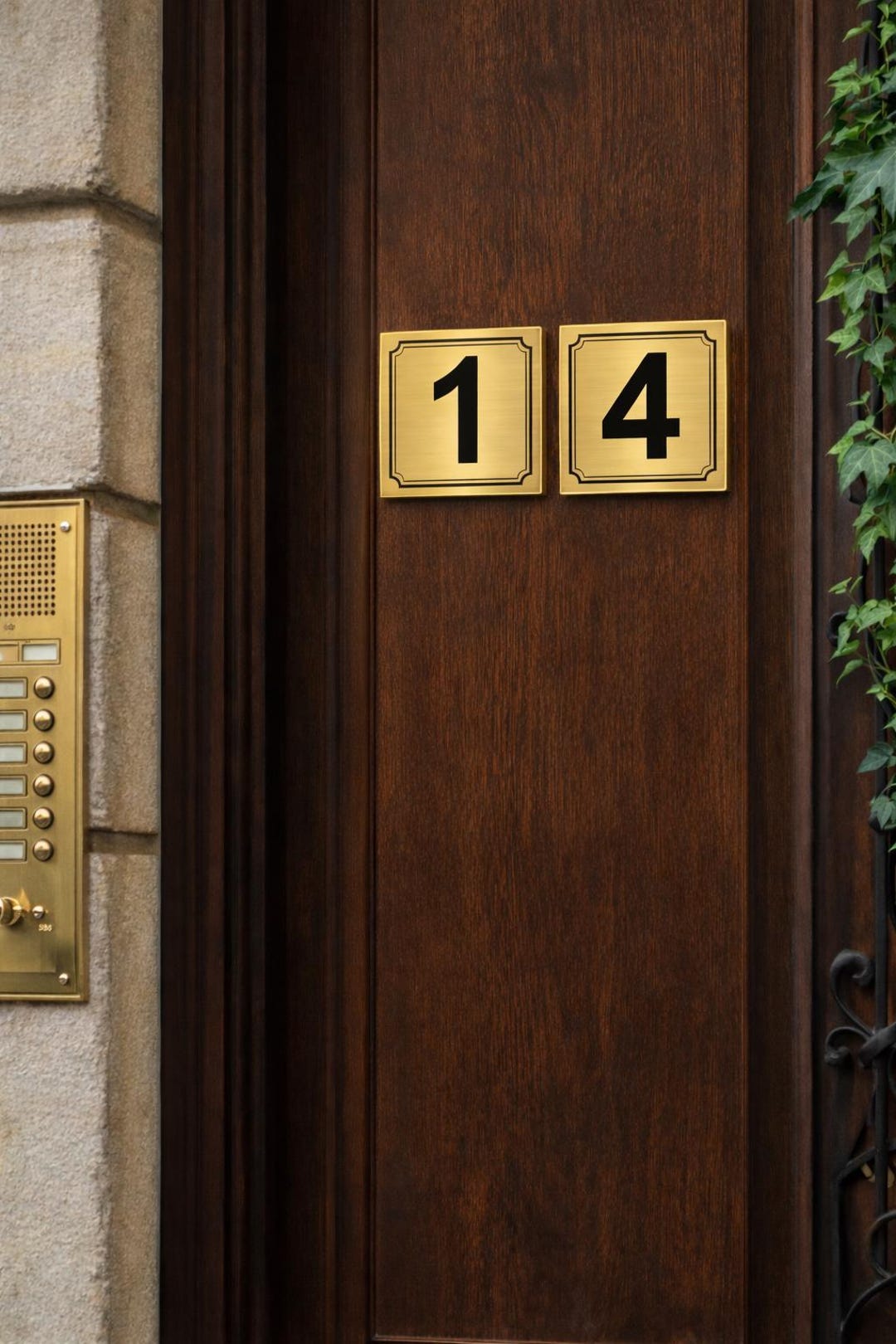 Metal Apartment Door Number 5x5 Cm, 0.45 Mm Thick Gold House Number ...