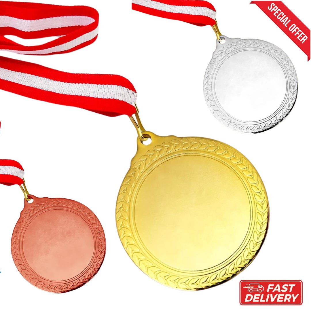 Personalised Engraved Medals Sports Award Complete With Medal Ribbon ...