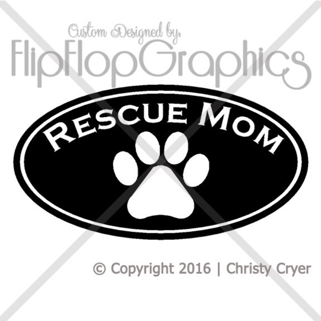 Rescue Mom Vinyl Graphic Vehicle Window Sticker - Etsy