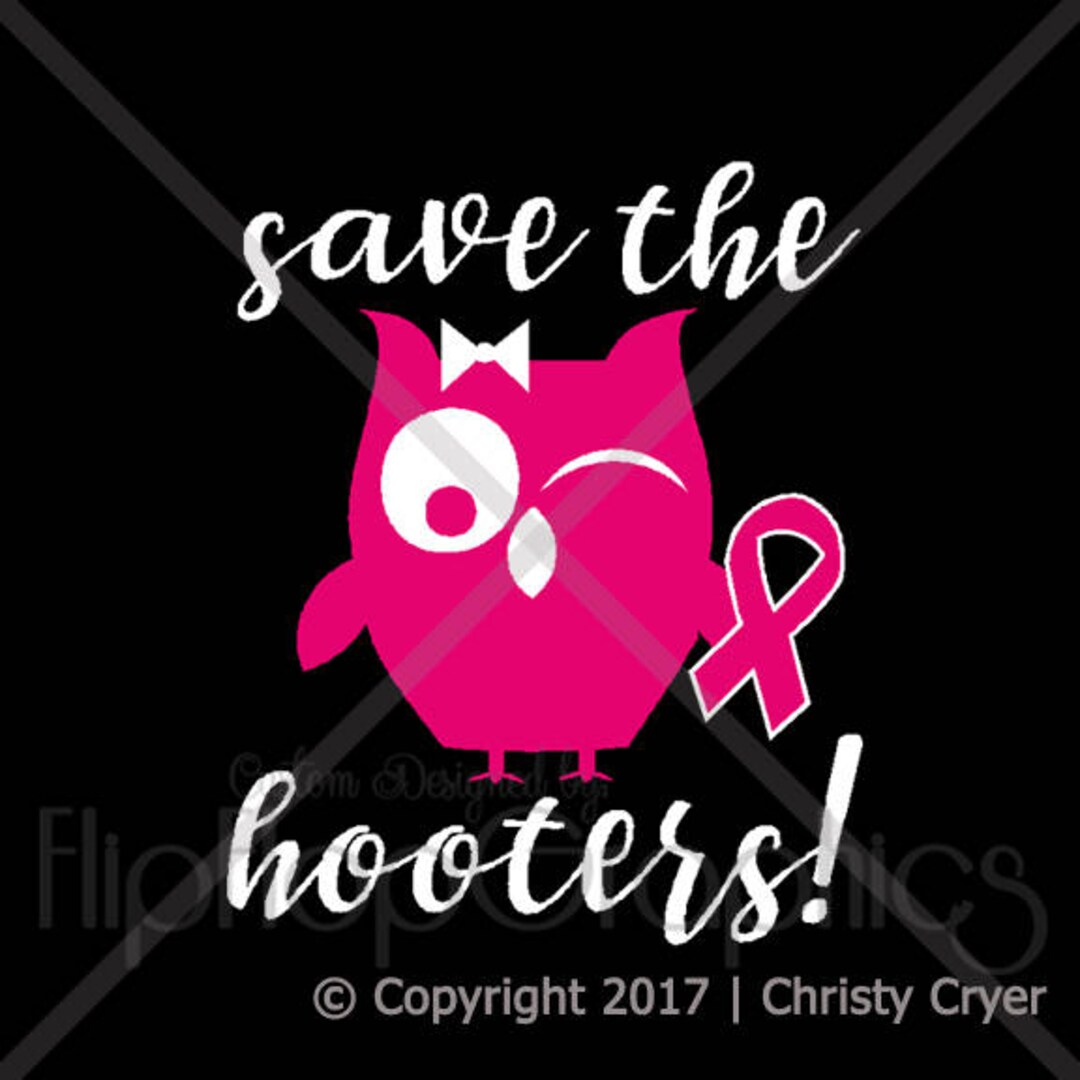 Save the Hooters Breast Cancer Awareness Vinyl Graphic - Etsy