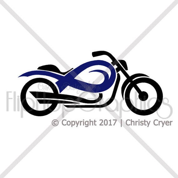 Motorcycle Awareness Ribbon Vinyl Graphic Sticker | Etsy