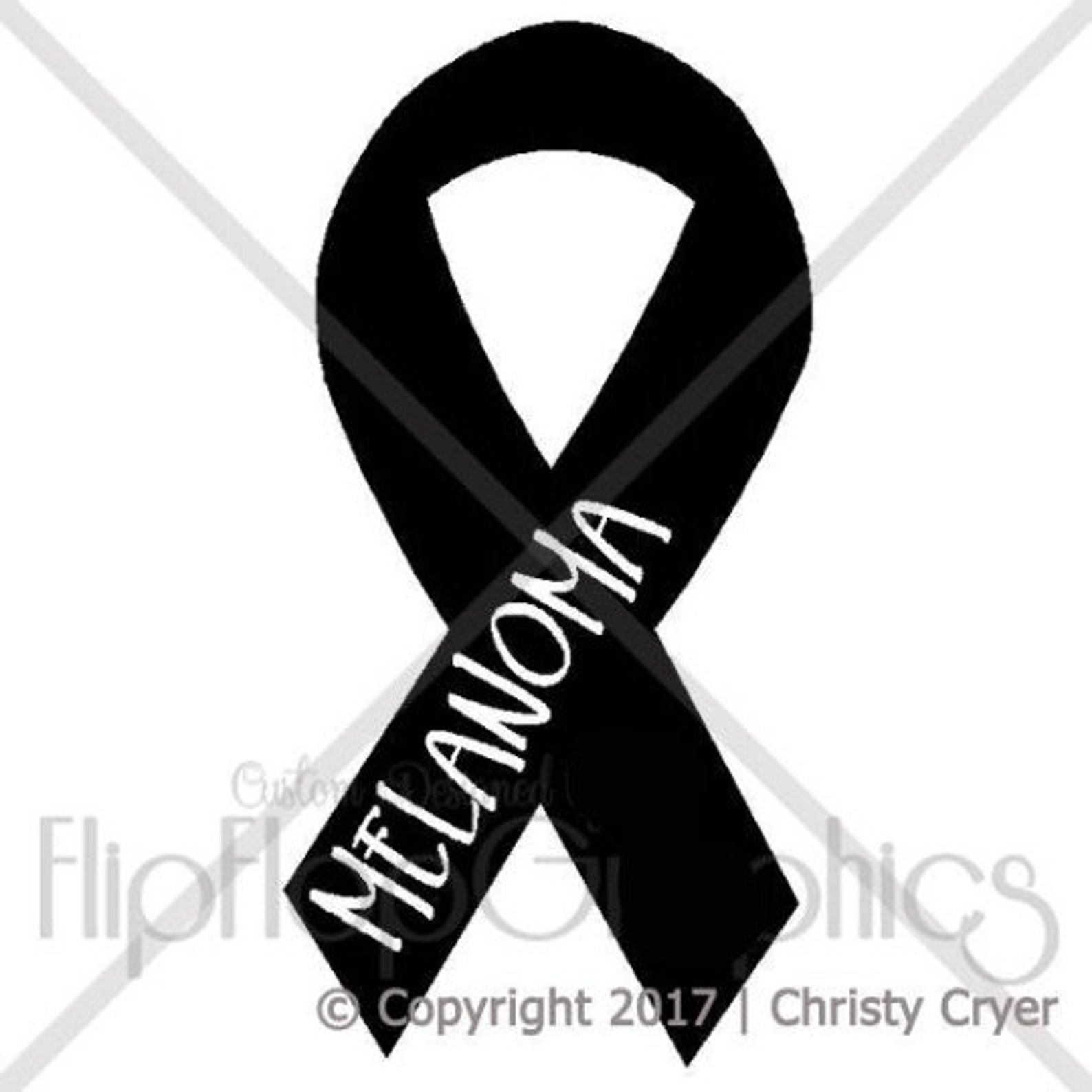 Black Awareness Ribbon Melanoma Vinyl Graphic Sticker - Etsy