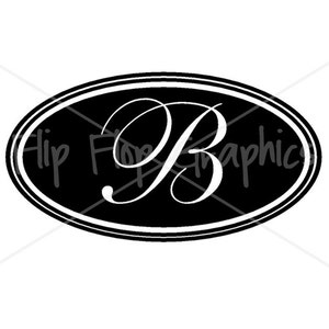 Large Oval Monogram Vinyl Wall Art - Etsy