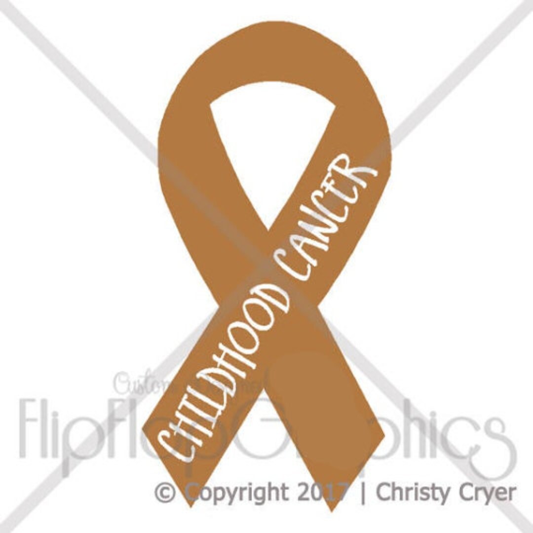 Gold Awareness Ribbon, Childhood Cancer, Vinyl Graphic Sticker - Etsy