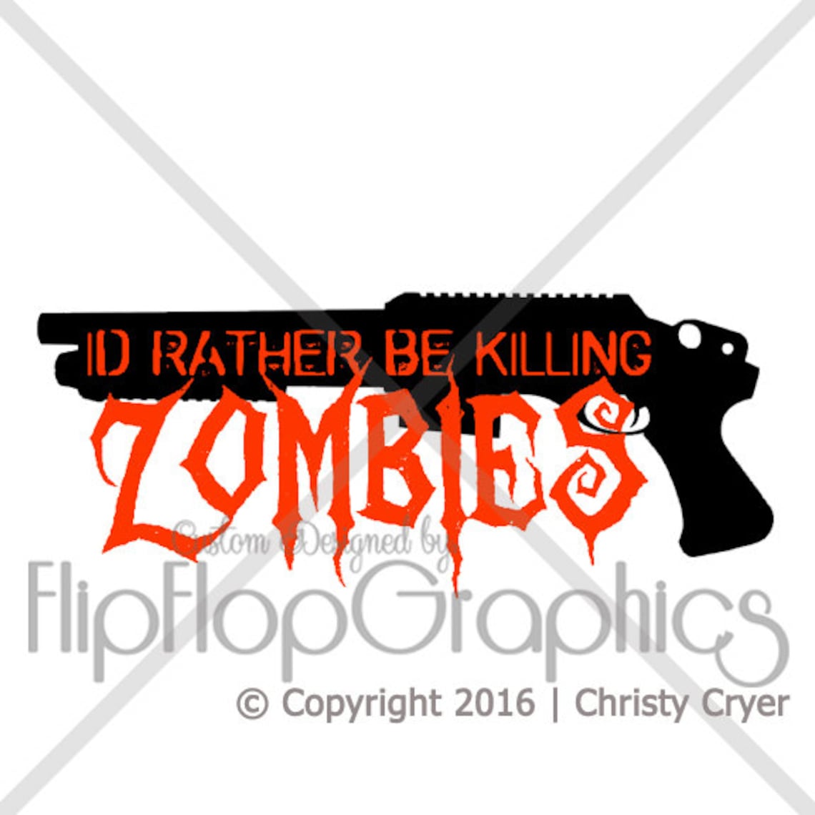 Id Rather Be Killing Zombies Sticker Vinyl Graphic - Etsy
