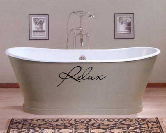 Relax vinyl wall art vinyl graphic | Etsy