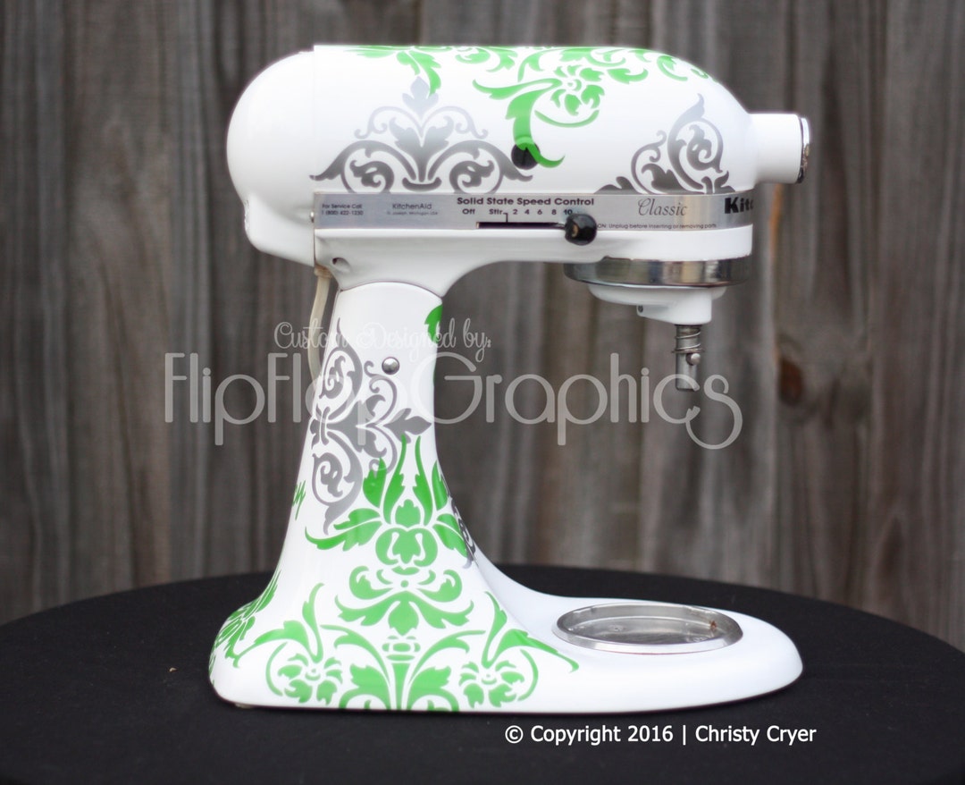 Damask 2 Colors • Vinyl Graphics Decal Kit for Kitchen Mixer - Etsy
