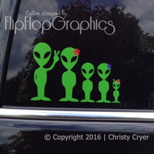 Alien Family • Vinyl Graphic Sticker Decal - Etsy