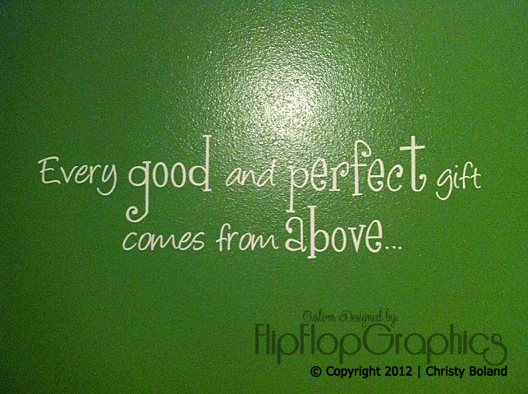 Every Good and Perfect Gift Wall Art, Vinyl Graphic - Etsy