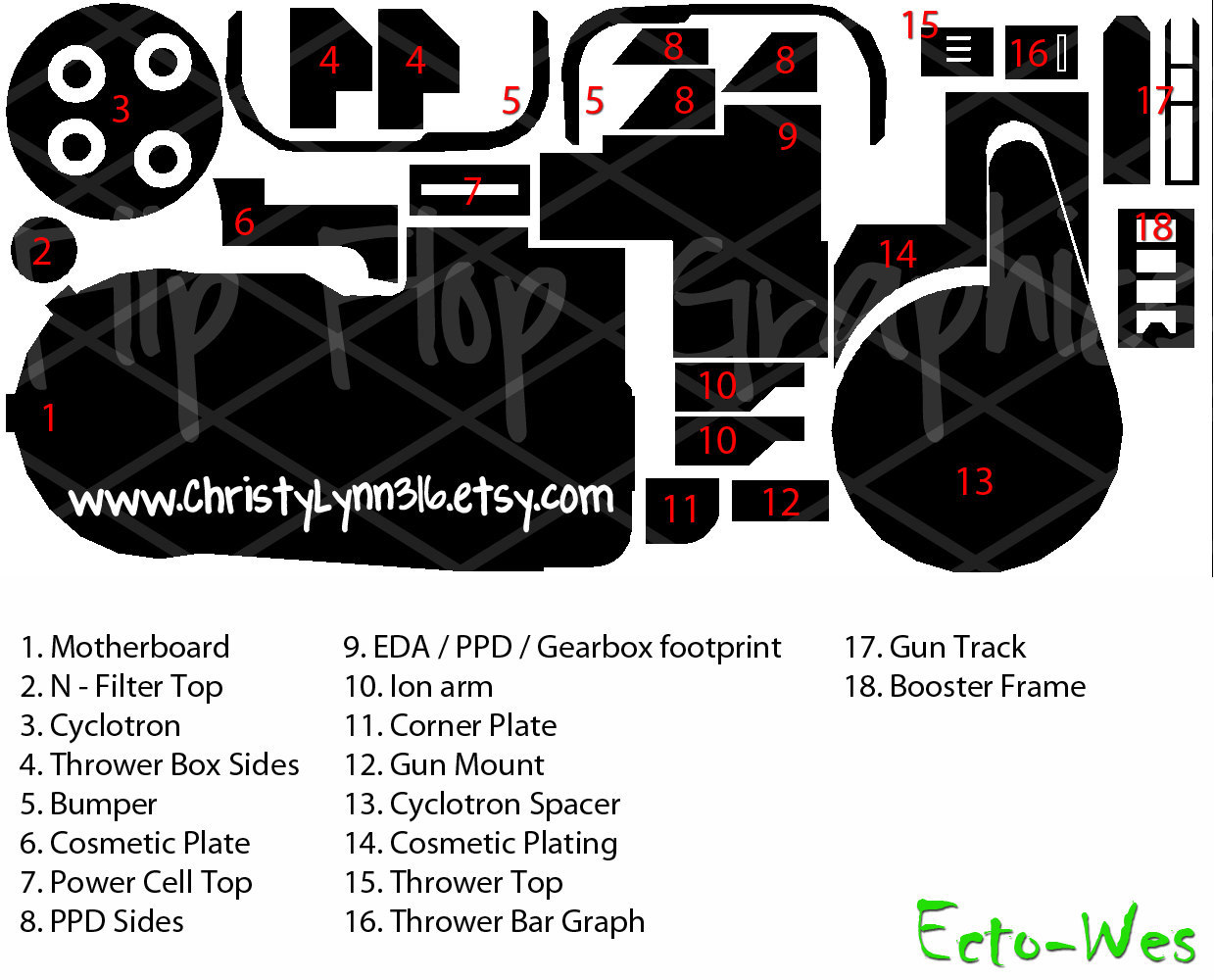 Ghostbusters Inspired Proton Pack Decal Set - Etsy