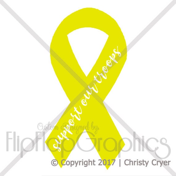 Support Our Troops Ribbon Vinyl Graphic Sticker | Etsy