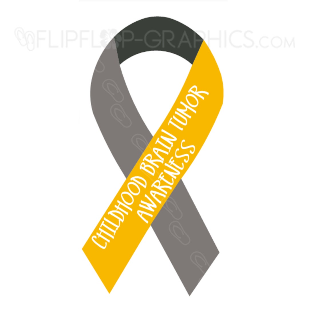 Childhood Brain Tumor Awareness Ribbon, Brain Tumor Awareness, Vinyl ...